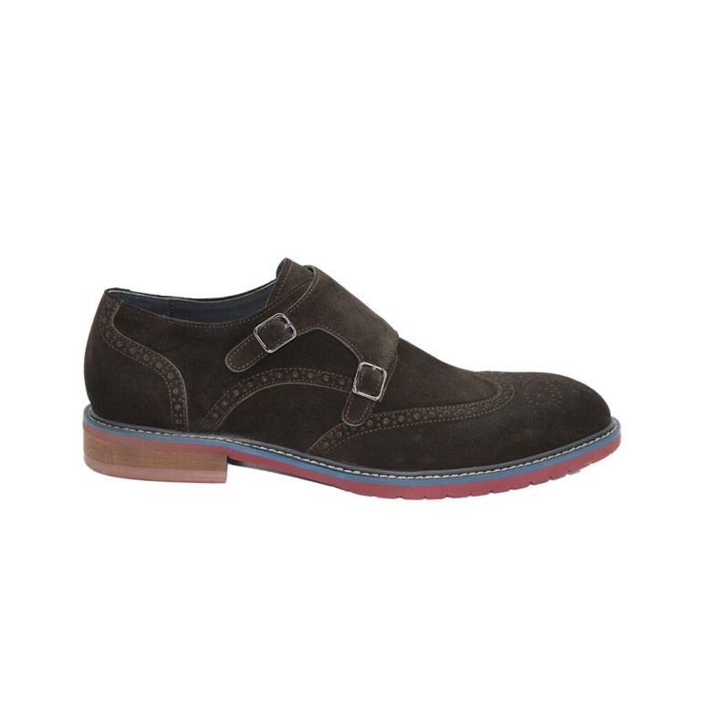 Customized Leather Formal Shoes With Two Buckles For Men